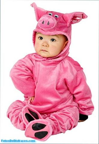 vavaca: Disfraz de cerdito para bebes